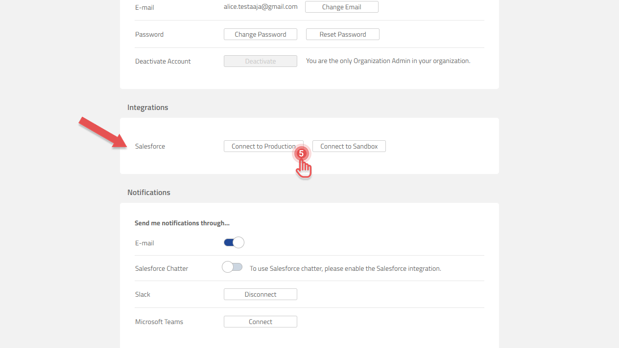 Connecting A Leap Account To Salesforce